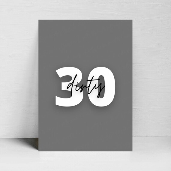 30th Birthday PRINTABLE INSTANT DOWNLOAD 30th Bday Poster | Etsy
