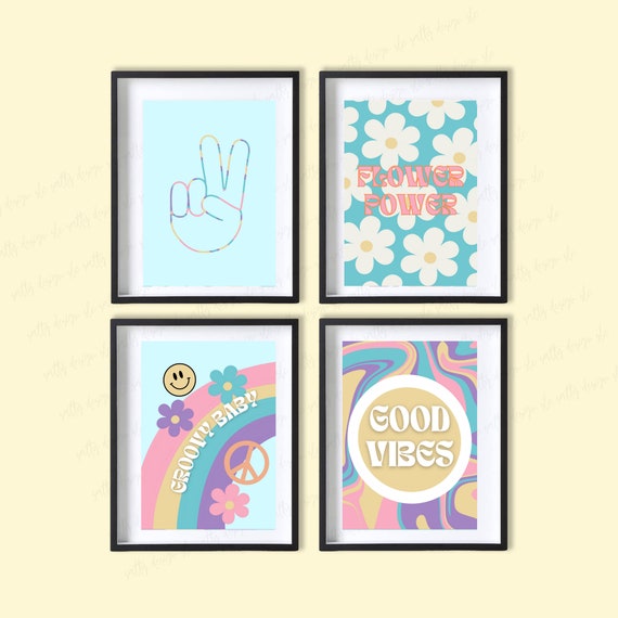 Groovy Birthday Party PRINTABLES INSTANT DOWNLOAD Hippie | Etsy