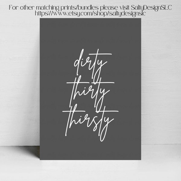 Dirty 30 Sign Printable - Etsy