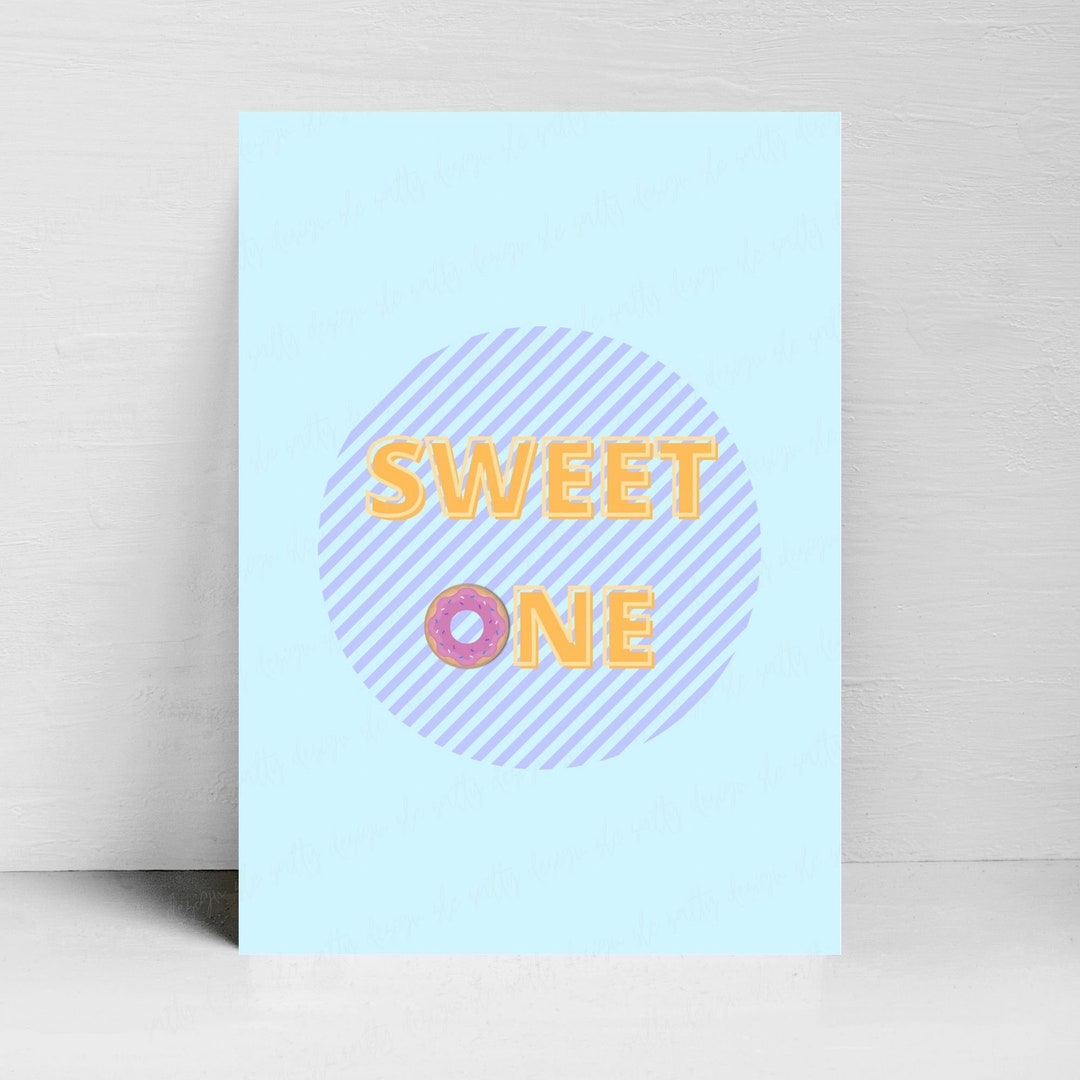 Sweet One Donut Theme Party PRINTABLE, DIGITAL DOWNLOAD, Birthday Party ...
