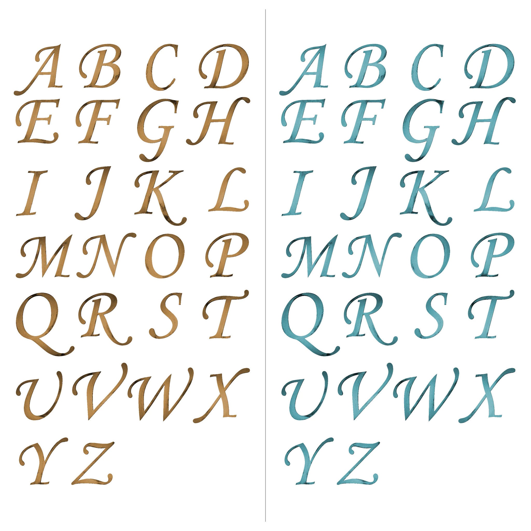 13 Script Alphabet Letters Hand Painted Wall Decor - Etsy