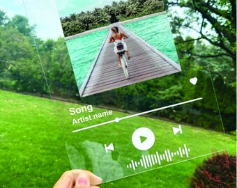 Custom Glass Song Plaque | Etsy