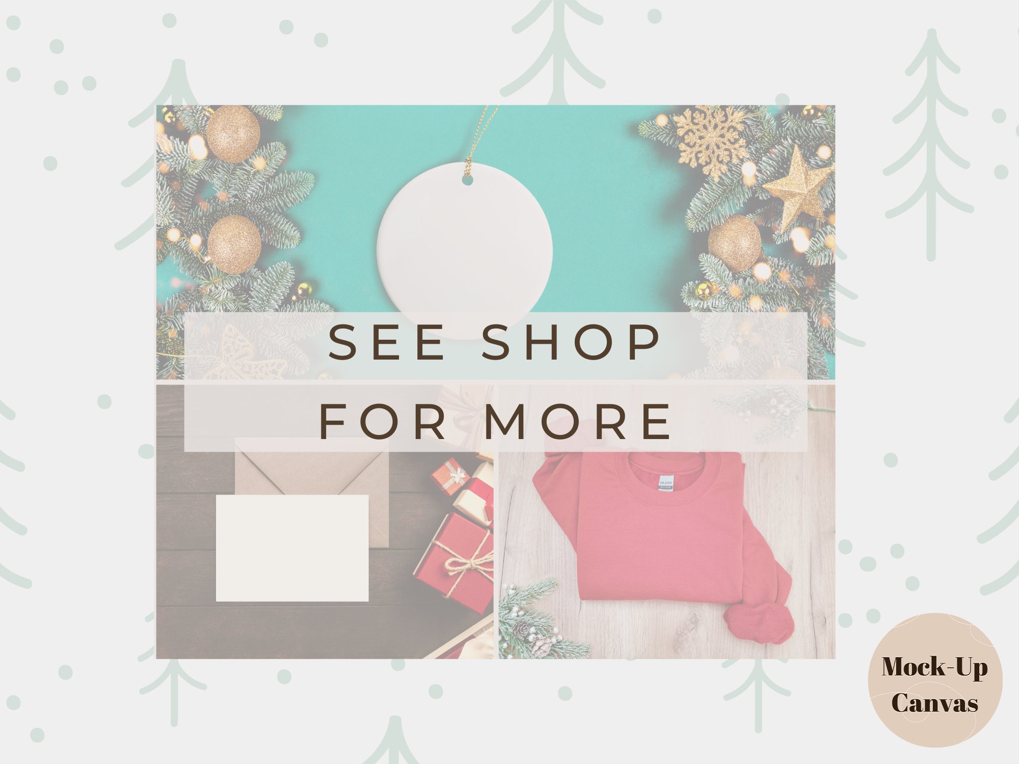 Christmas Card Mock up Horizontal Holiday Card Mockup Xmas - Etsy