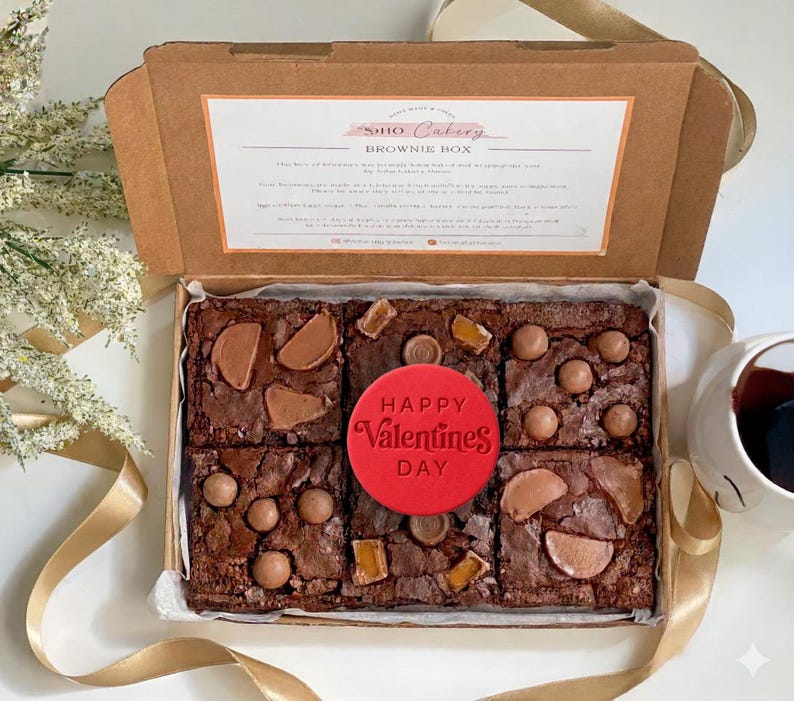 Luxury Loaded Valentines Brownie, Valentines Day Gift, Chocolate Gift ...