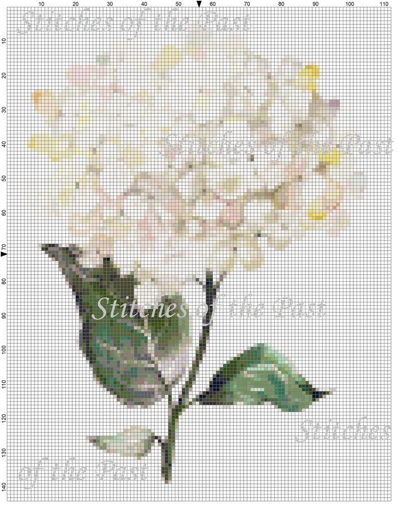 White Hydrangea Cross Stitch Pattern, Flower, Cottage, English Garden ...