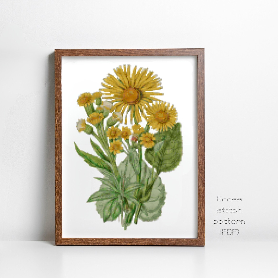 Dandelion Cross Stitch Pattern, Flower, Cottage, English Garden ...