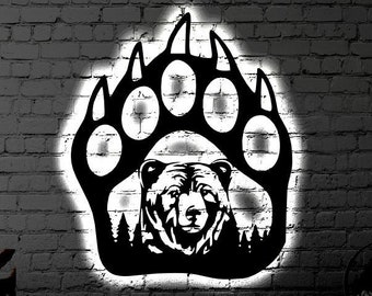 Light up Bear Sign - Etsy