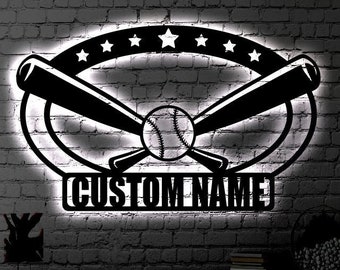 Led Baseball Sign - Etsy