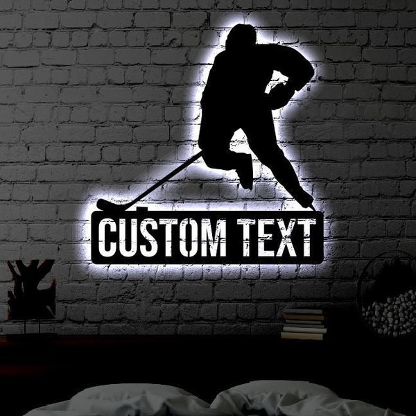 Hockey Led Wall Art - Etsy
