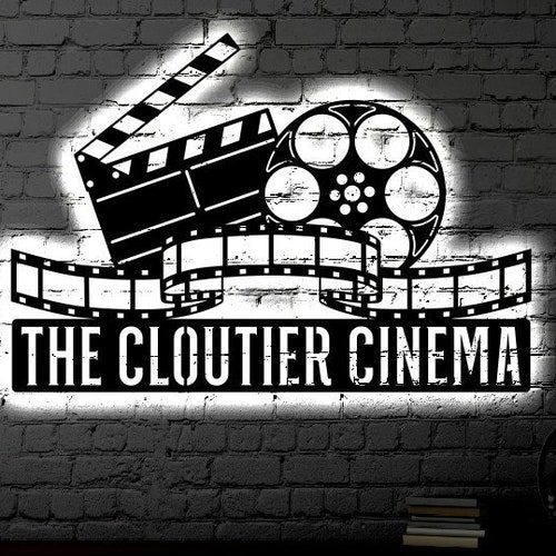 Personalized LED Home Cinema Metal Sign Light up Home - Etsy