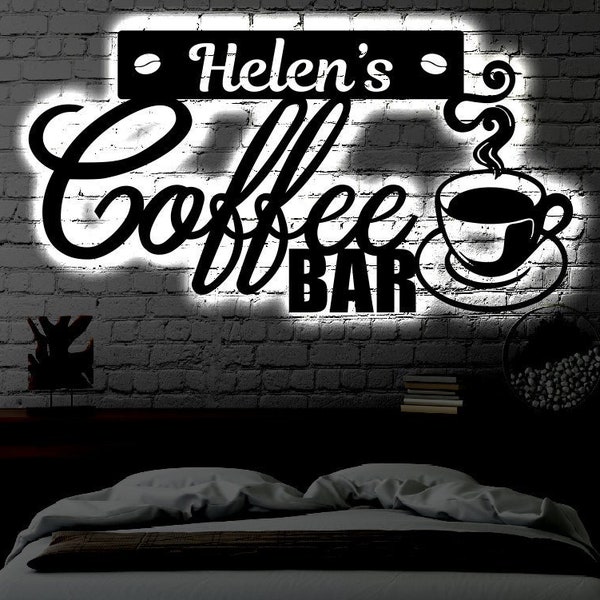 Light up Coffee Sign - Etsy