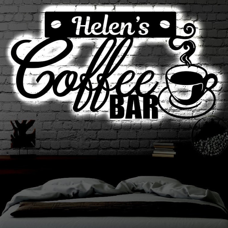 Light up Coffee Sign - Etsy