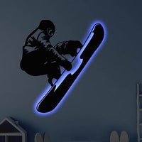 Astronaut Skiing Neon Sign, Astronaut Led Sign, Skiing Neon Light ...