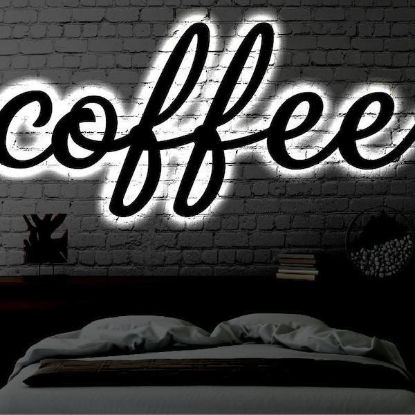 Light up Coffee Sign - Etsy