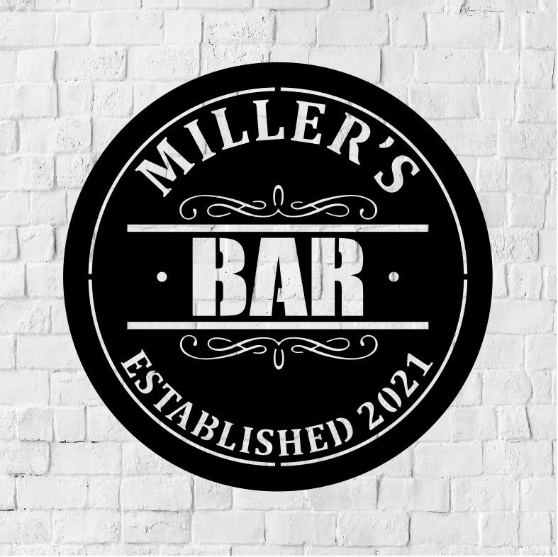 Personalized Bar LED Metal Art Sign / Light up Bar Metal Sign - Etsy
