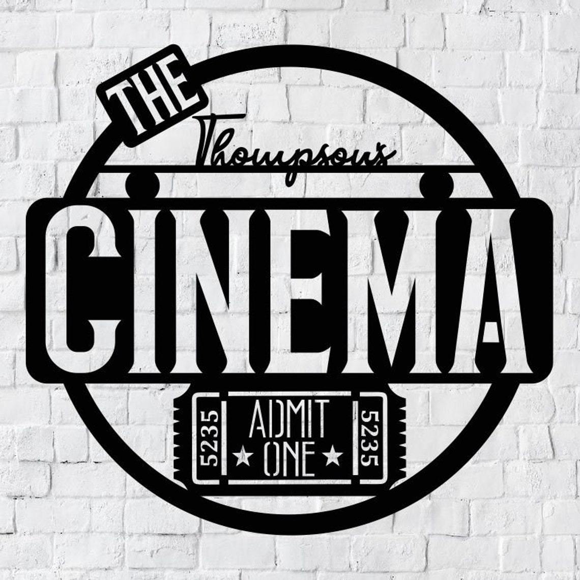 Personalized LED Family Name Cinema Metal Sign Light up Home - Etsy