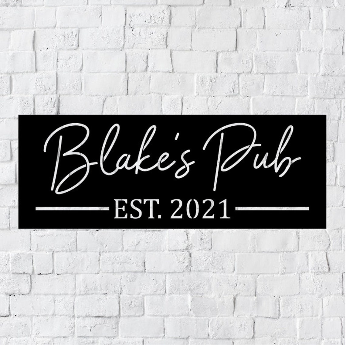 Personalized Bar LED Metal Art Sign / Light up Pub Metal Sign - Etsy