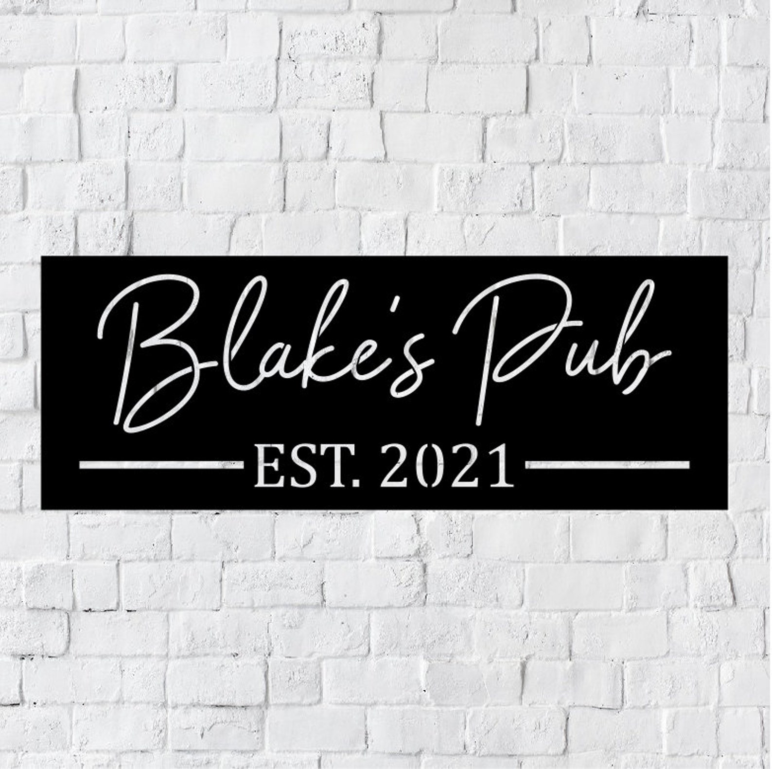 Personalized Bar LED Metal Art Sign / Light up Pub Metal Sign - Etsy