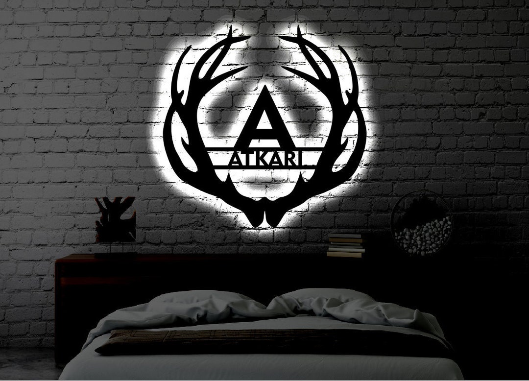 Personalized LED Family Name Metal Sign | Light up Wall Art ...