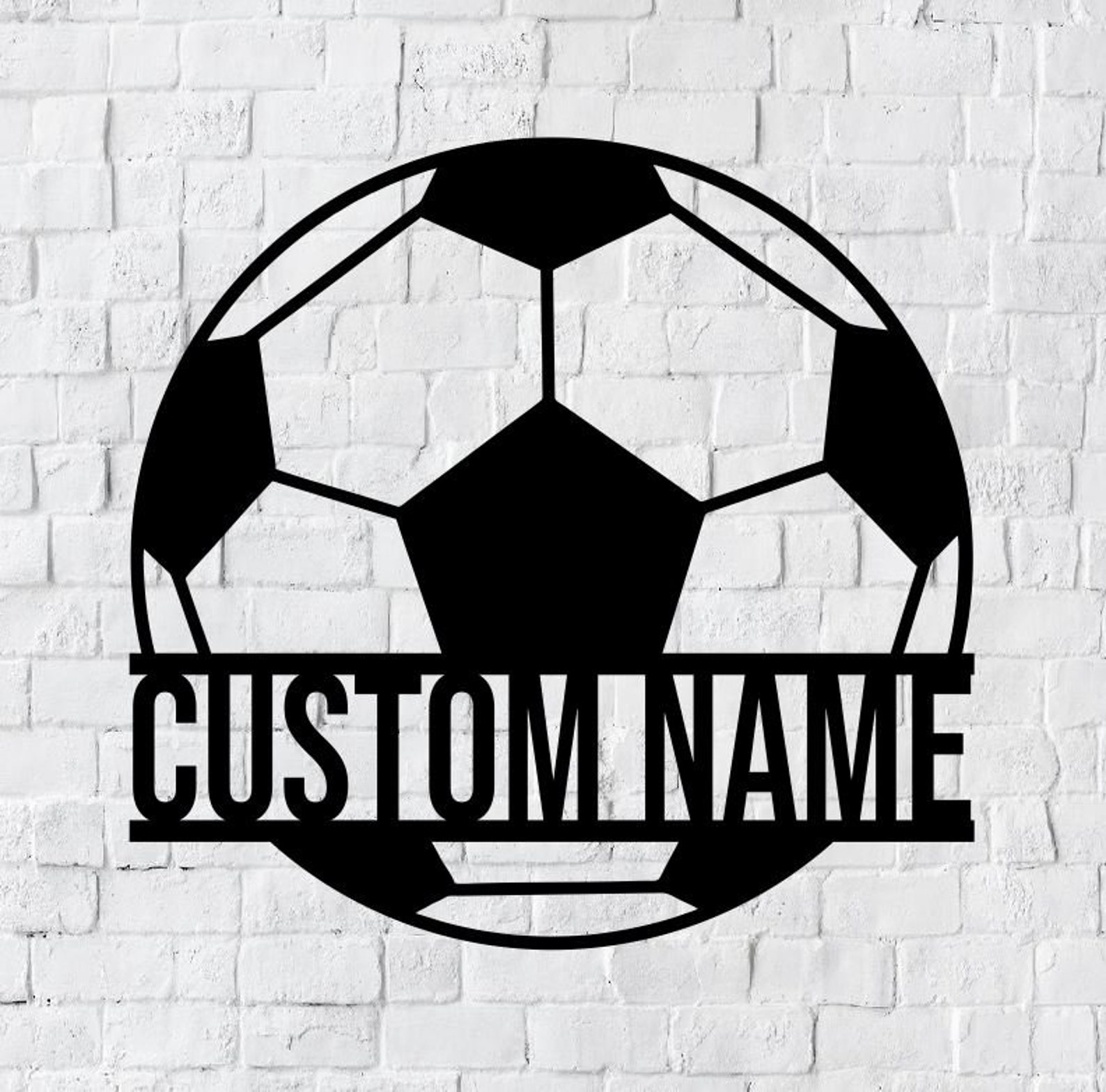Personalized Soccer LED Metal Art Sign / Light up Soccer Ball - Etsy
