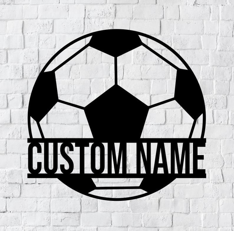 Personalized Soccer LED Metal Art Sign / Light up Soccer Ball - Etsy