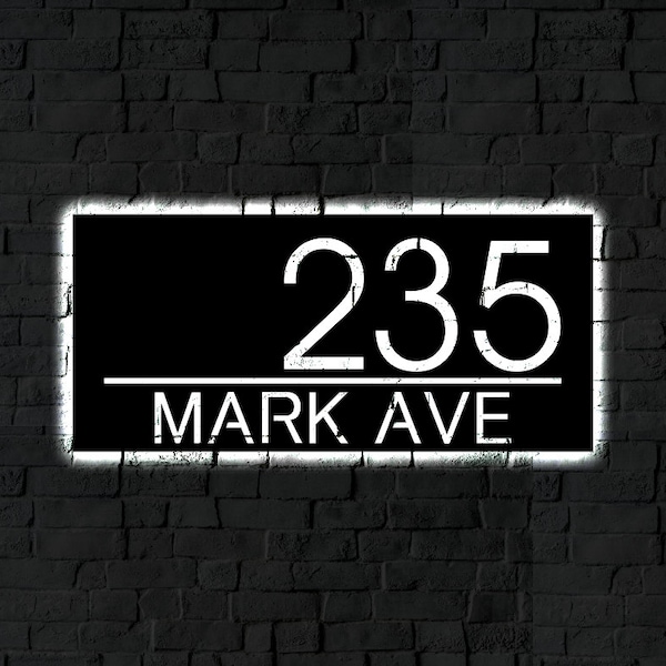 Light up Address Numbers - Etsy