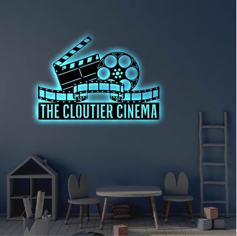 Personalized LED Home Cinema Metal Sign Light up Home - Etsy