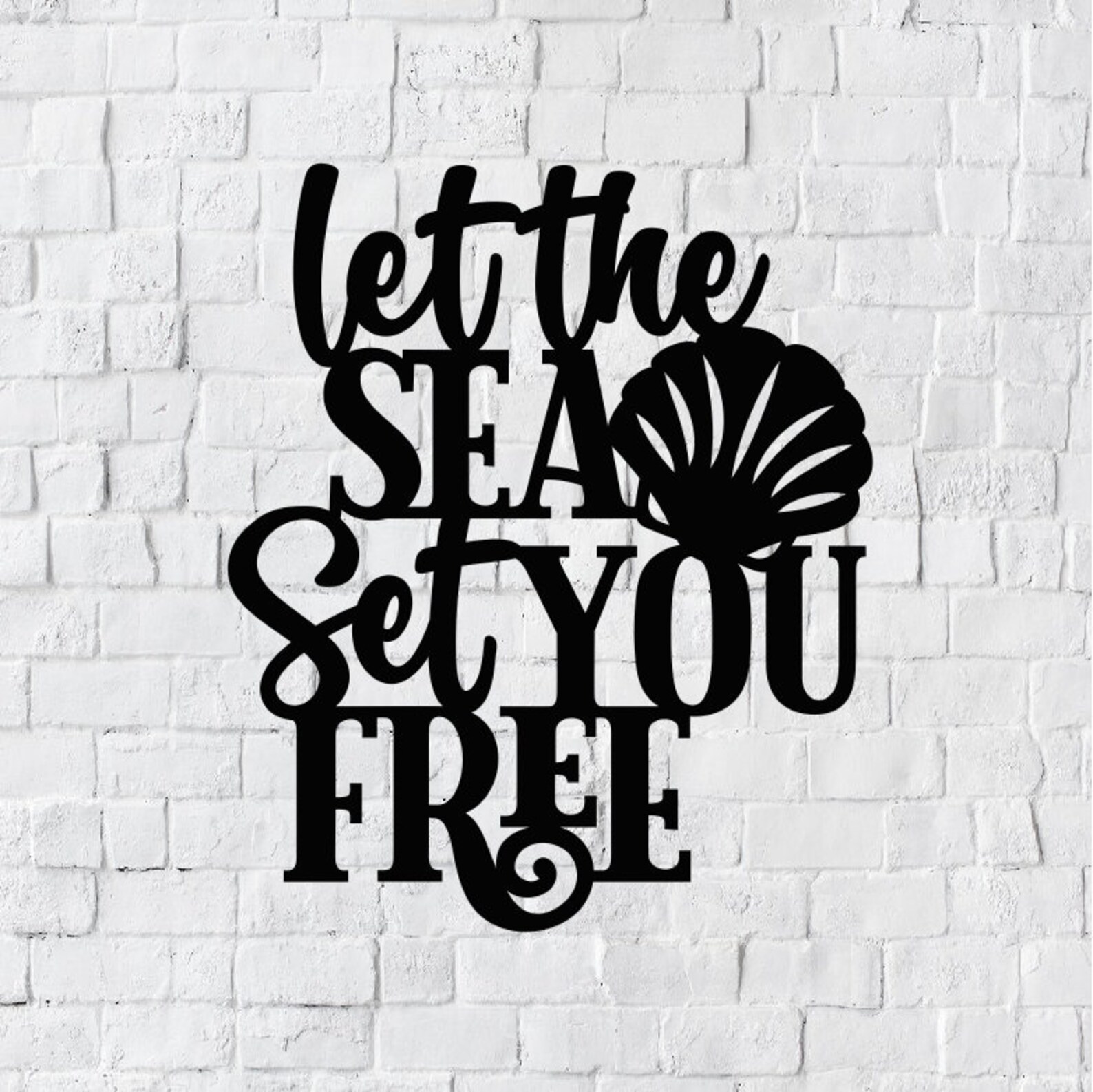 Sea Shell LED Metal Art Sign / Light up Sea Shell Metal Sign / Multi ...