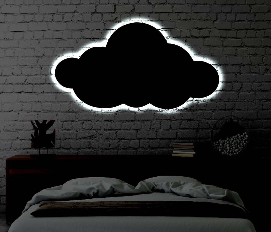 Personalized LED Cloud Night Light Metal Sign | Nightlight Kid's Room ...