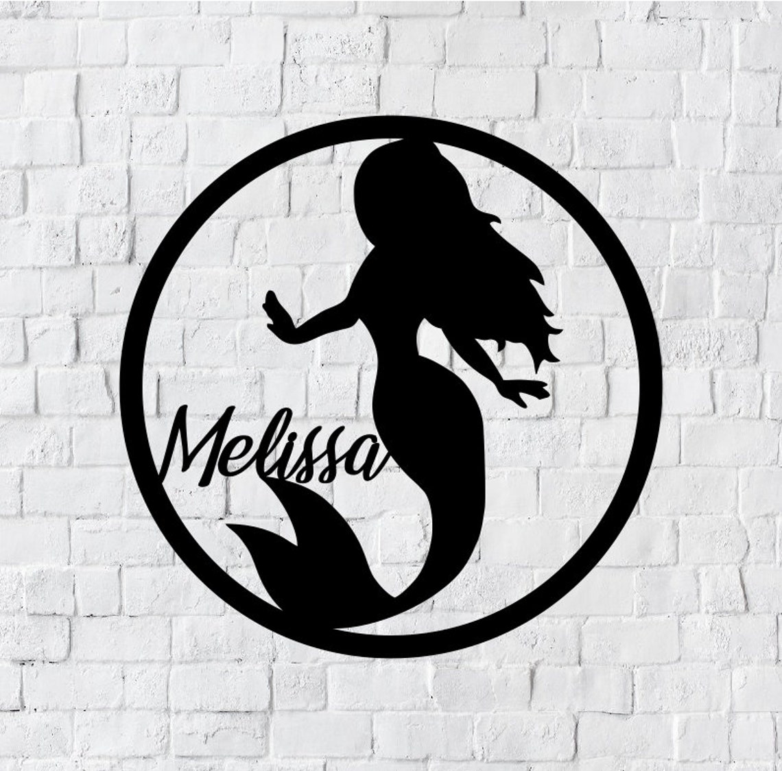 Personalized LED Mermaid Metal Sign Light up Girls Room Wall - Etsy