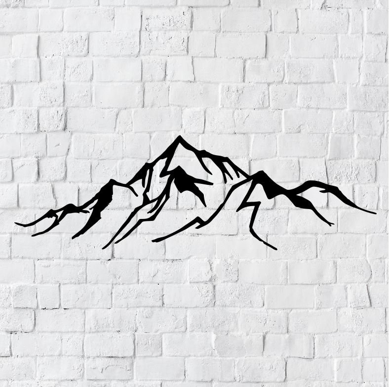 Mountain LED Metal Art Sign / Light up Mountain Metal Sign / Multi ...