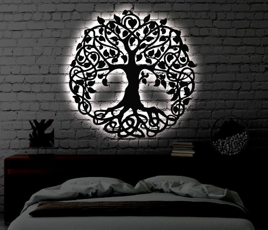 Tree of Life LED Metal Art Sign / Light up Tree of Life Metal - Etsy
