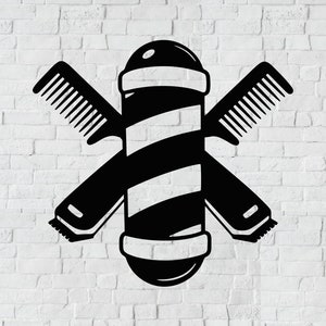 LED Barber Shop Metal Sign | Light up Barber Wall Art | Tattoo Shop ...