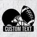 Personalized Football LED Metal Art Sign / Light up Football Name Metal ...