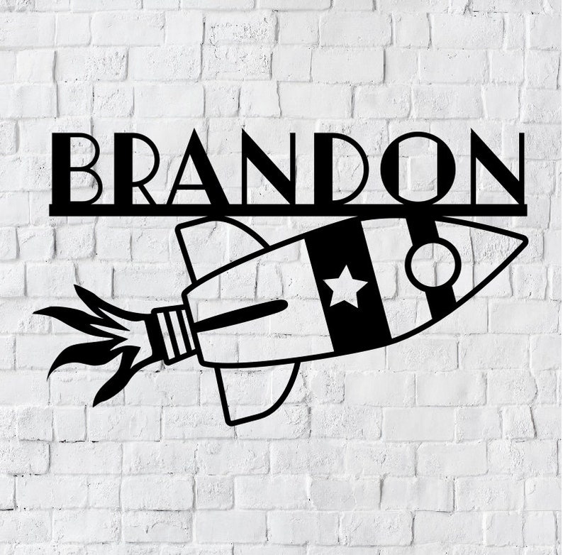 Personalized LED Rocket Ship Night Light Metal Sign Light up - Etsy