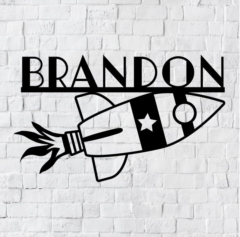 Personalized LED Rocket Ship Night Light Metal Sign Light up - Etsy