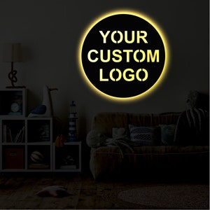 Custom LED Logo Sign / Light up Custom Logo Metal Sign / Choose Your ...