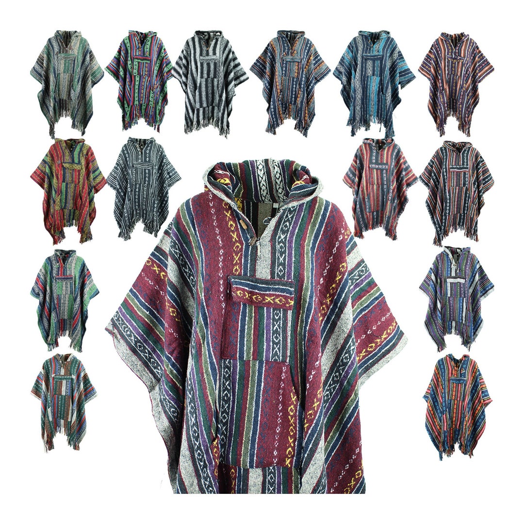 Hooded Poncho Woven 100% Cotton Soft Brushed Warm Hoodie - Etsy