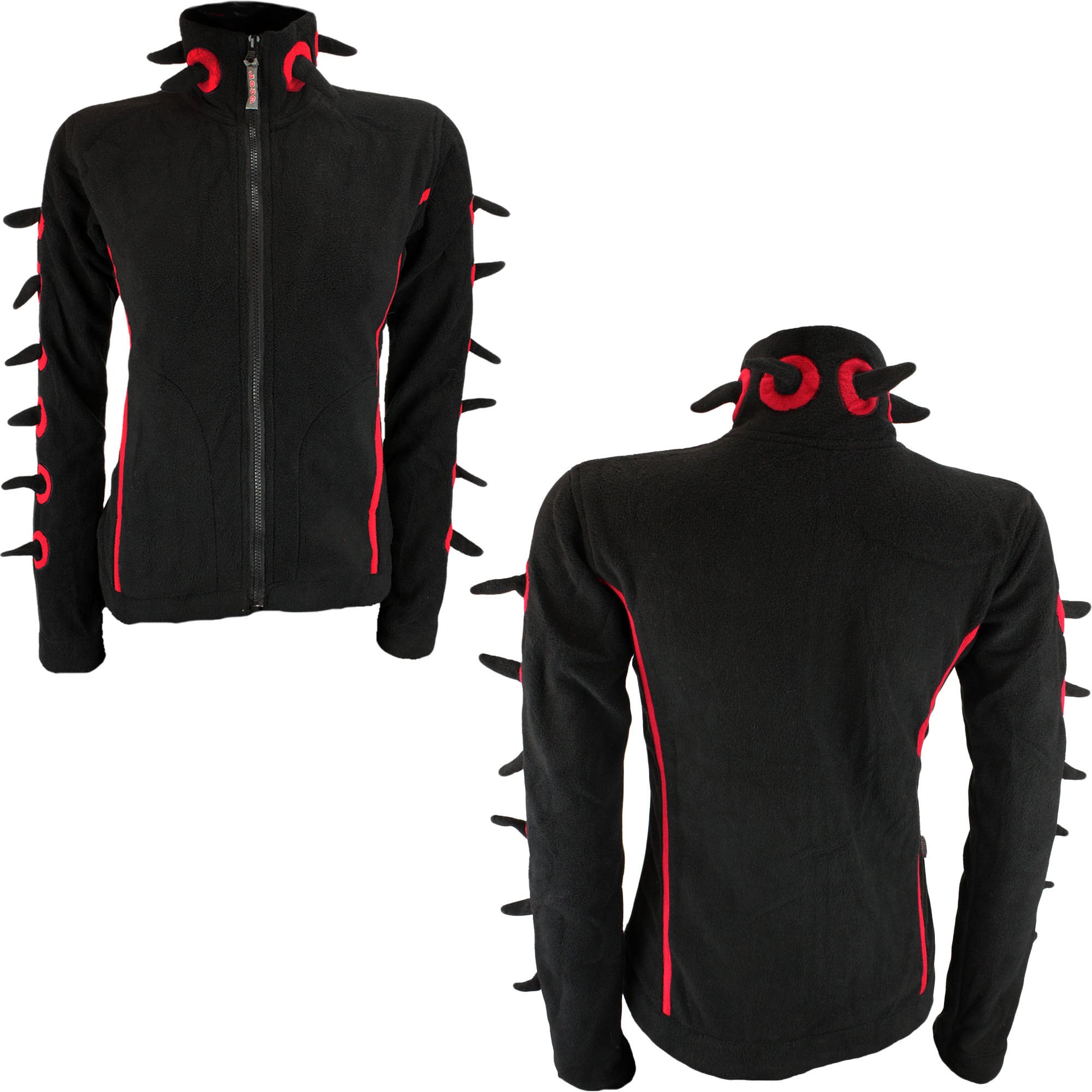 Spikey Fleece Jacket Emo Goth Cyber Punk Style Zip Up - Etsy UK