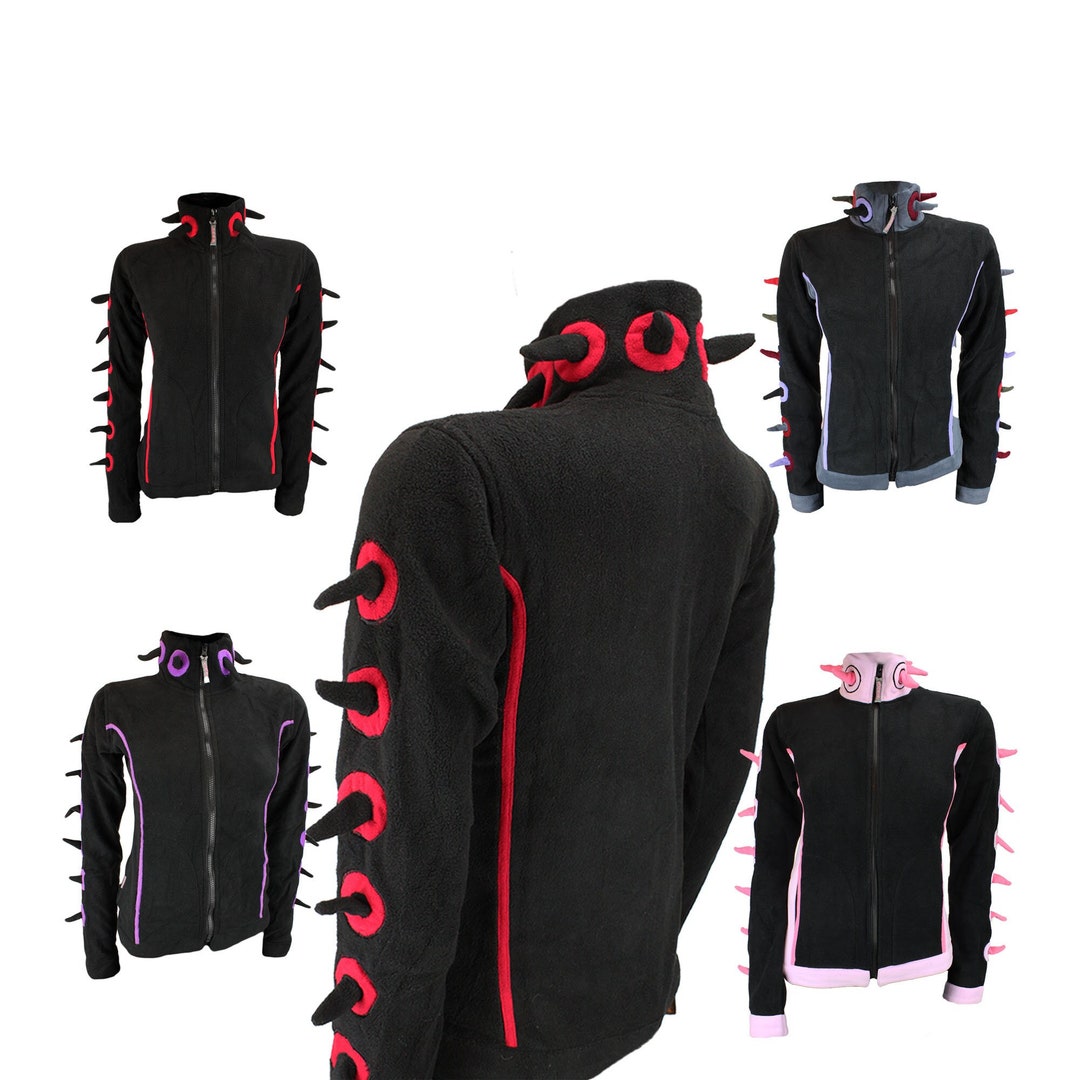 Spikey Fleece Jacket Emo Goth Cyber Punk Style Zip Up - Etsy