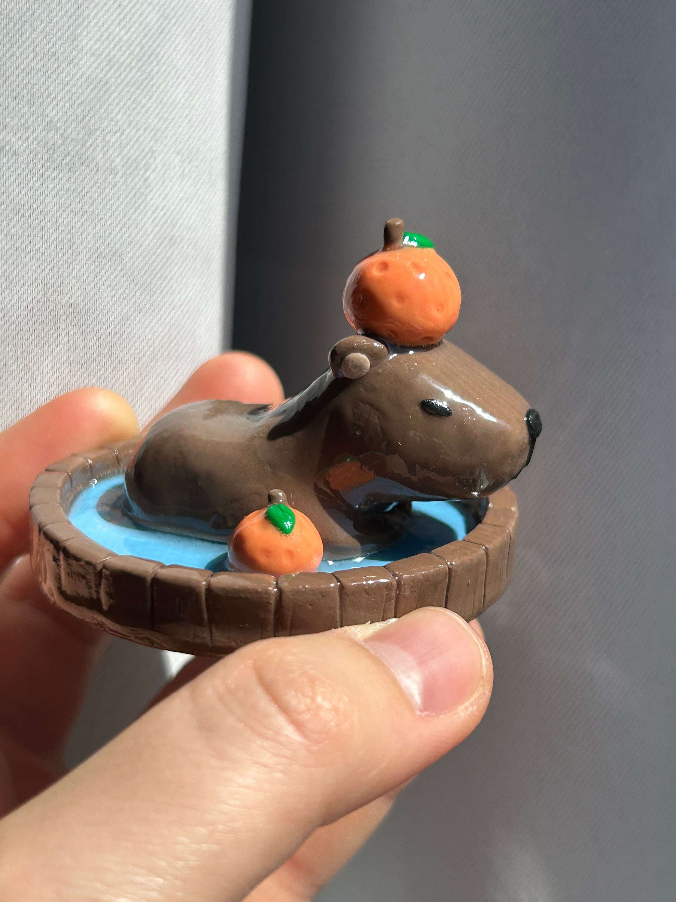 Capybara Mini Trinket Dish Cute Capybara Desk Buddy Clay - Etsy