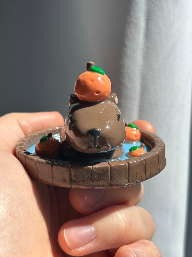 Capybara Mini Trinket Dish Cute Capybara Desk Buddy Clay - Etsy