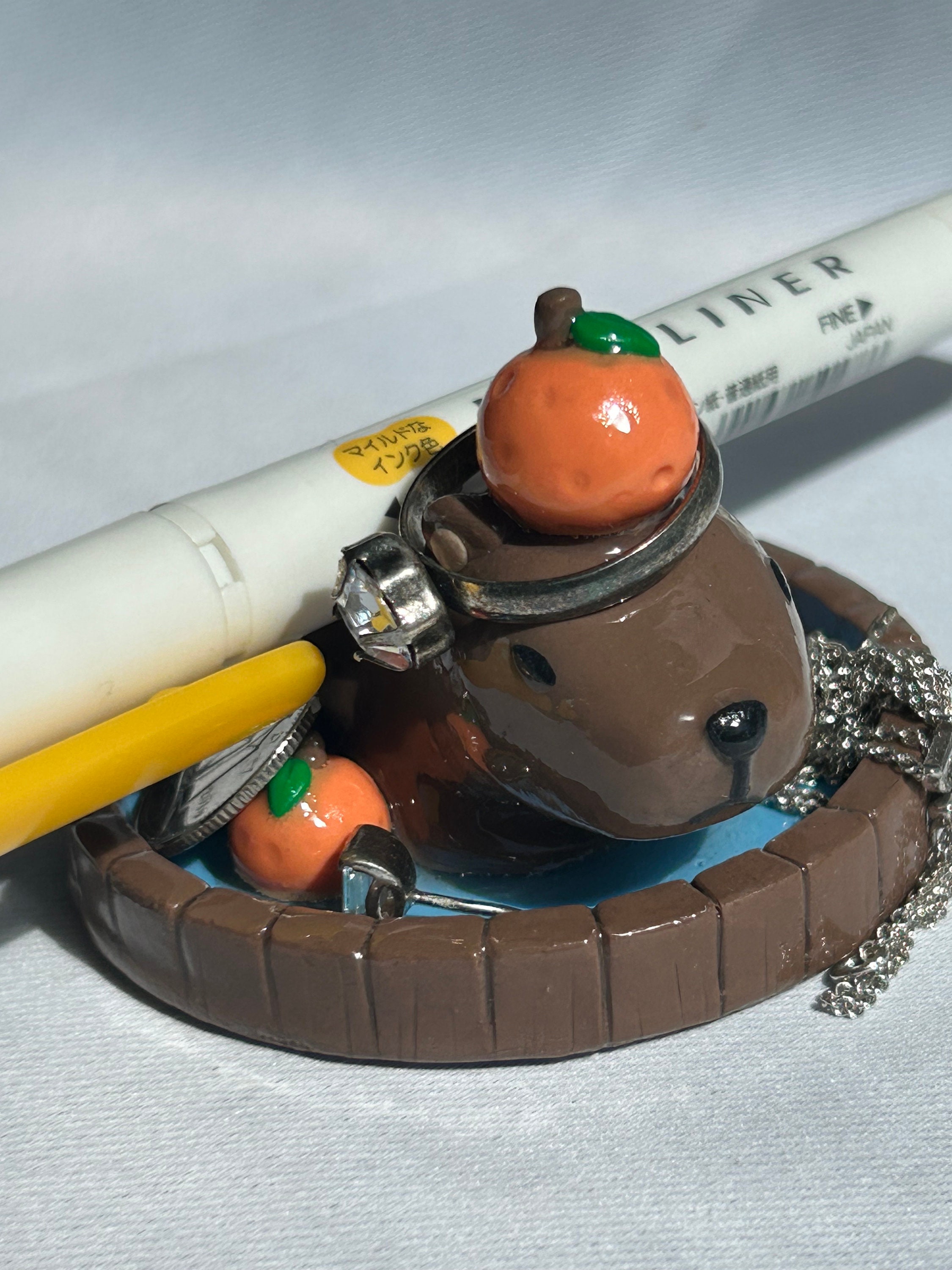 Capybara Mini Trinket Dish Cute Capybara Desk Buddy Clay - Etsy