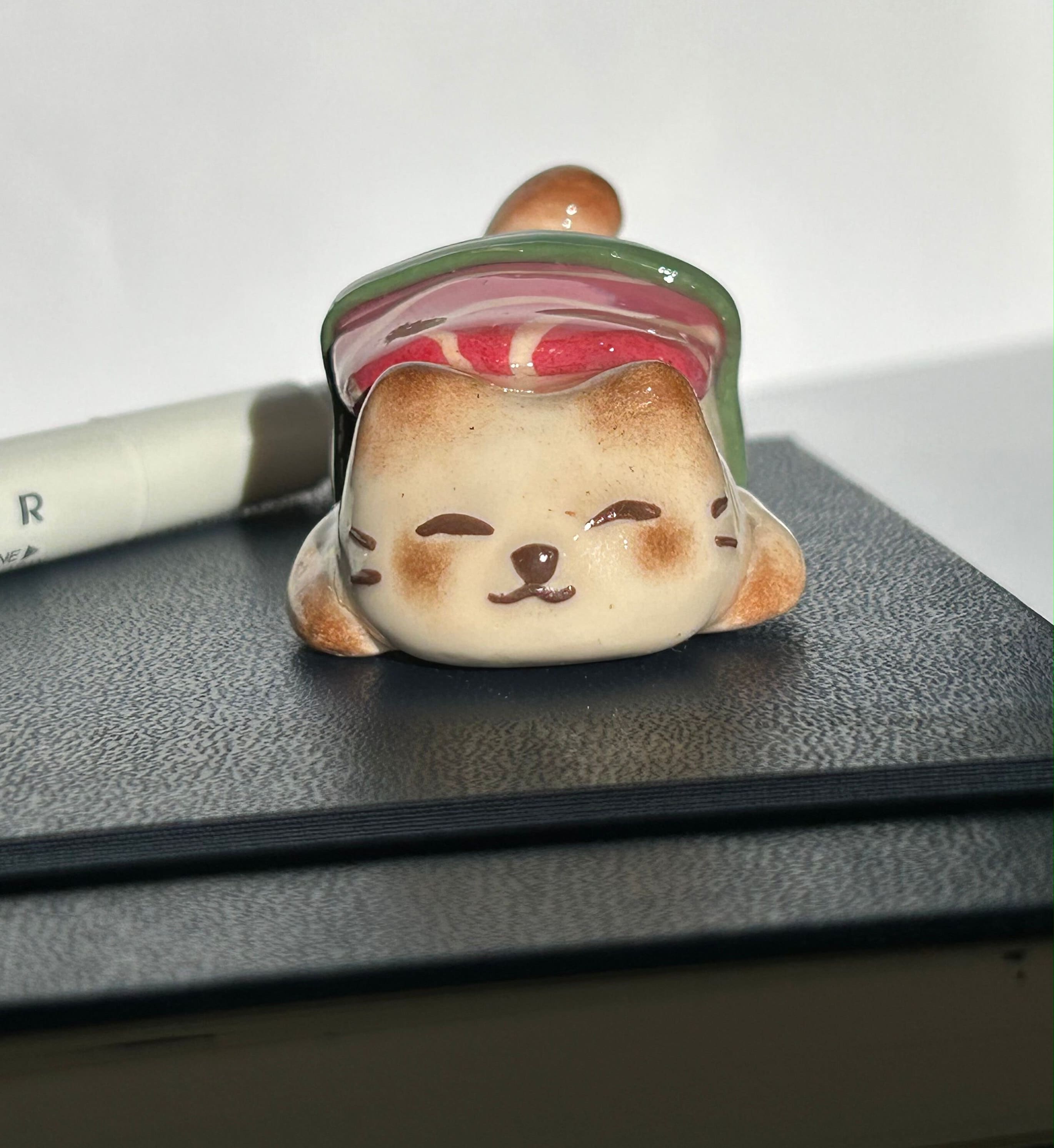 Cute Sushi Cat Desk Buddy Kawaii Sushi Cat Figurine - Etsy