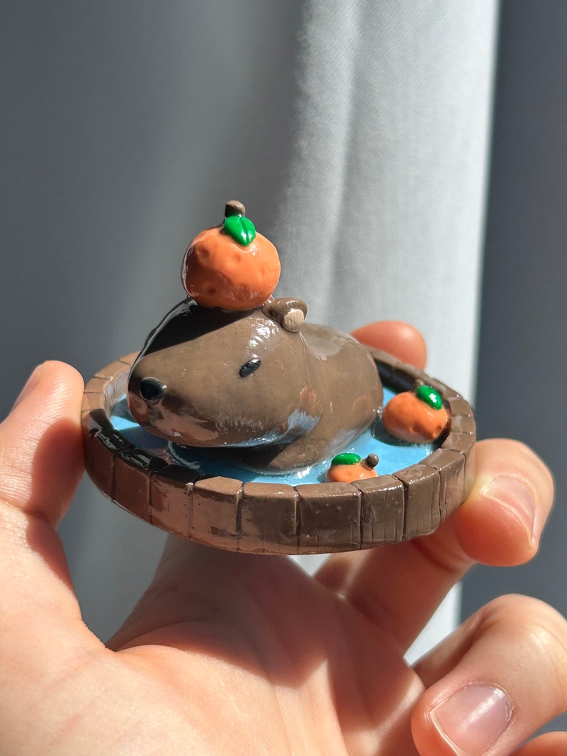 Capybara Mini Trinket Dish Cute Capybara Desk Buddy Clay - Etsy
