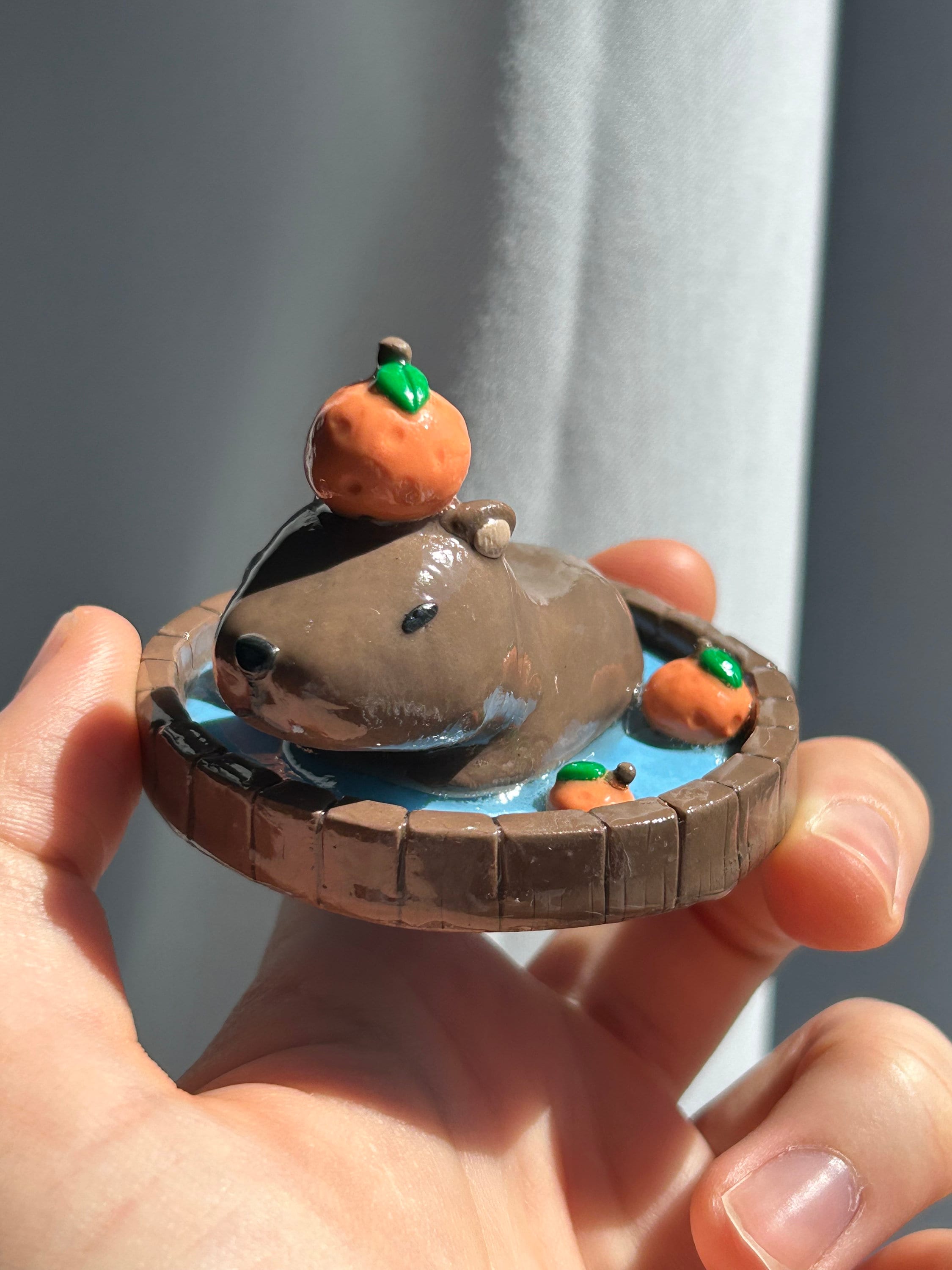Capybara Mini Trinket Dish Cute Capybara Desk Buddy Clay - Etsy
