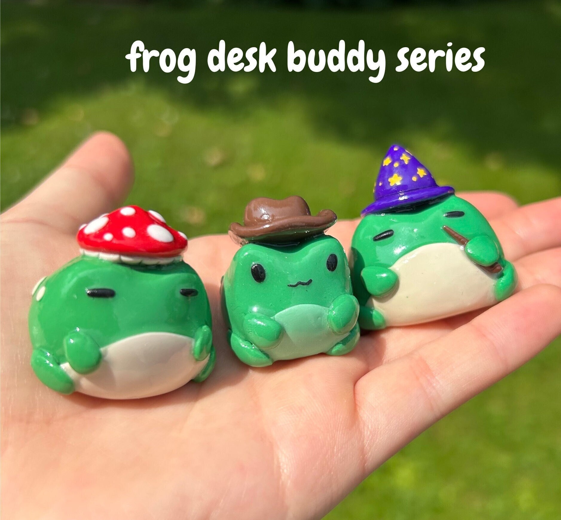 Frog Desk Buddies Custom Cottagecore Frog Series Cute - Etsy