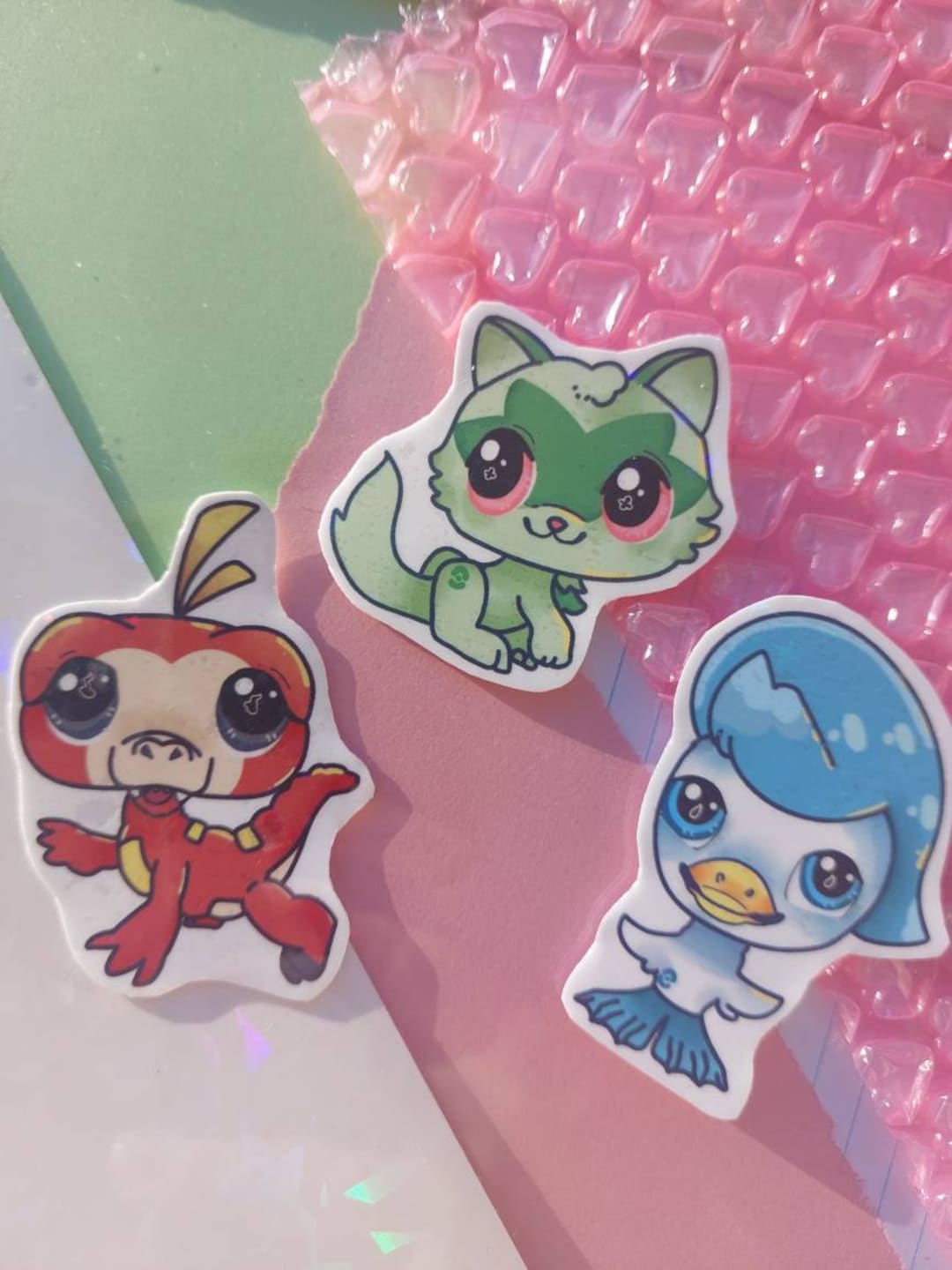 Pokemon Scarlet and Violet Starters Sticker Set Cute Pokemon Sticker ...