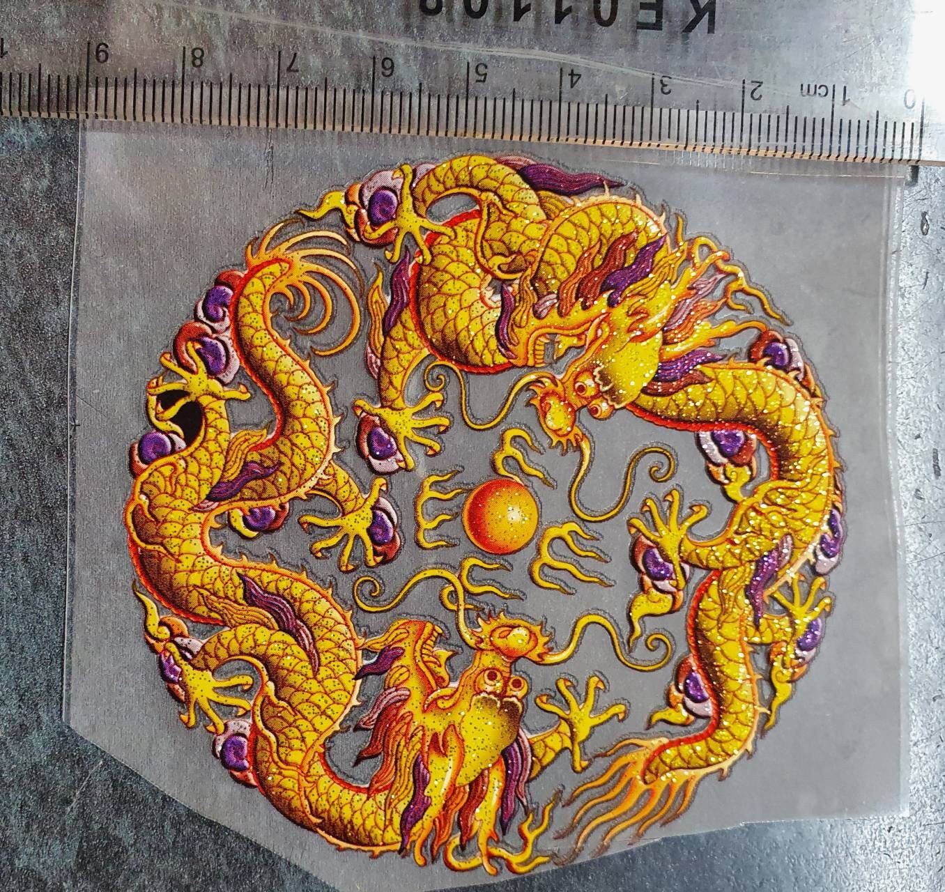 1x Golden Chinese Dragon Iron on Heat Transfer DIY Patch for - Etsy