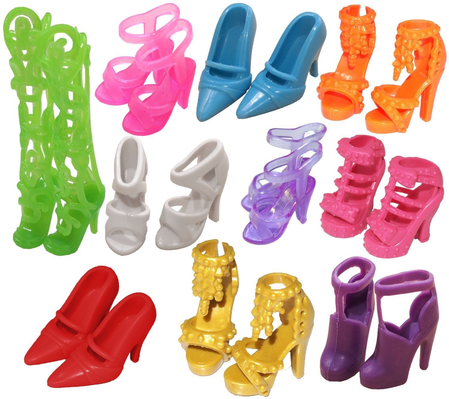Toys & Games Mixed Selection 10x Dolls Shoes Heels Made for Standard ...